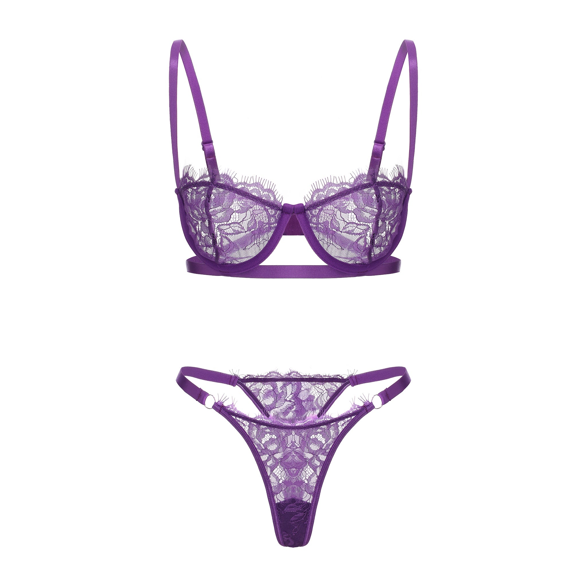 Violet Veil Lace Bra Set – RezaFay